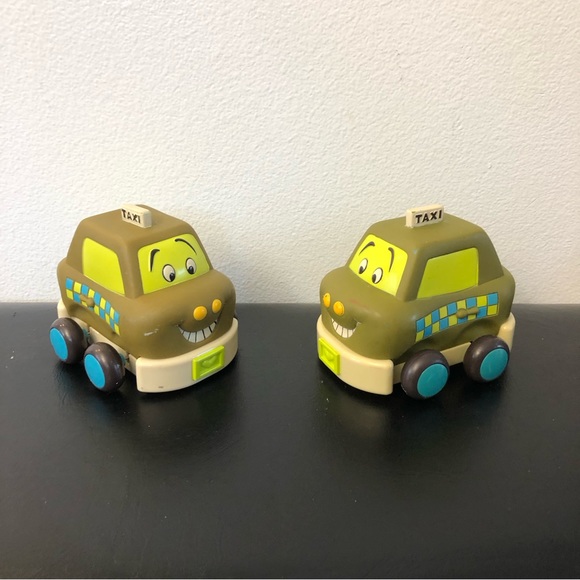 Toys | Set Of 2 Cars Justbbyou Pullback Go Soft Play Olive Green Taxi ...